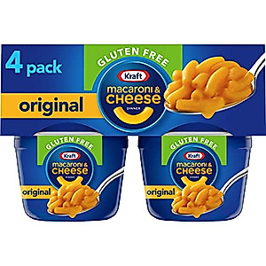 Kraft Gluten Free Original Mac & Cheese Macaroni and Cheese Dinner, 1.9 oz Cups (Pack of 4)