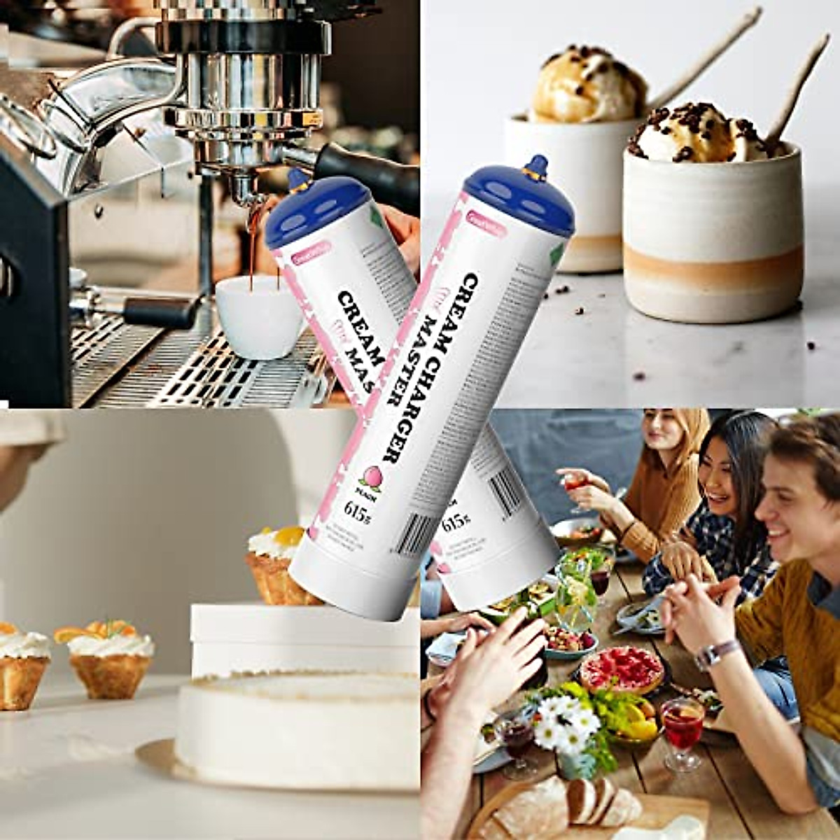 GreatWhip Pineapple Flavor 615g Whipped Cream Cylinder Nitrous Oxide Cartridges Pure N2O Tank (3 Cylinder)