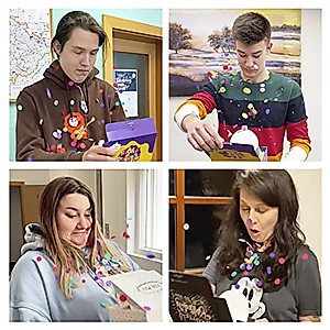 FETTIPOP Exploding Confetti Gift Box (Black - For You) DIY 7.1x5.5x4.3 inches, Surprise Confetti Pop up Gift Box Birthday, Party, Father’s and Mother’s Day, Graduations, Anniversaries, Holidays, Any Occasion