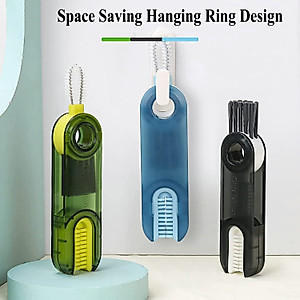 3 in 1 Cup Lid Cleaning Brush Set Multifunctional Bottle Brush Cleaner Tiny Bottle Cup Lid Brush Straw Cleaner Tools Mini Silicone Bottle Cup-Holder Cleaner
