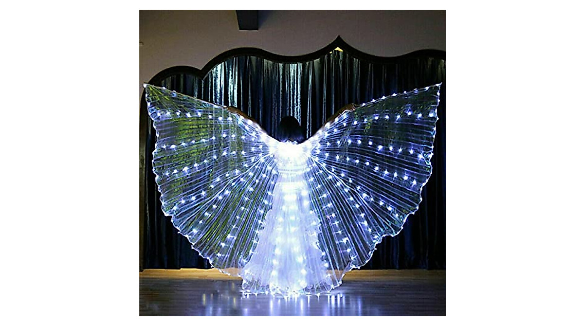 LED Belly Dance Angel Wings for Dazzling Performances
