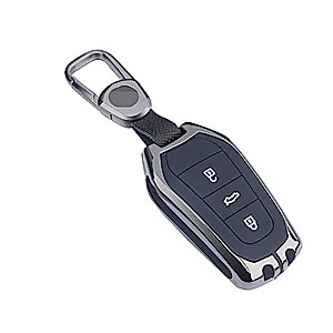 ZZBYFDC Car Keychain Cover Smart zinc Alloy Key case,Fit for Peugeot 208 308 508 3008 5008 Citroen C4 Picasso DS3 DS4 DS5 DS6