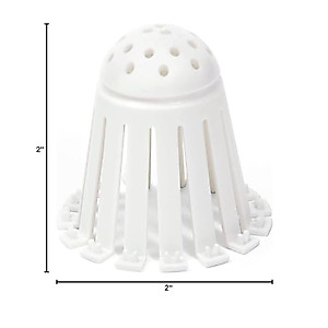 TubShroom Toss 21pk Disposable Bath Tub Drain Strainers - Hair Catcher Snare for Shower Bathtub to Prevent Clogged Drains, Traps Human and Pet Hair, One Year Supply (White)