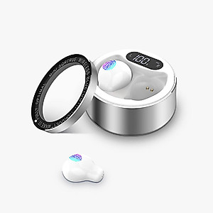 Loluka Invisible Earbuds LED Power Display Wireless Waterproof Touch Control Tiny Earbuds for Small Ears Bluetooth 5.0 Smallest for Music