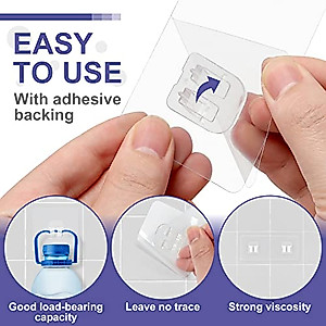 NHYAMX 12 Packs Adhesive Hooks Replacement Adhesive Sticker Replacement Hook Corner Shower Caddy Wall Hooks,Strong Sticker Hooks for Bathroom，No Drilling Bath Toilet Kitchen Organizer Accessories