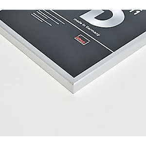 DEHA Design 8.5x11 Picture Frame Boston Silver | sturdy aluminum metal with shatter resistant and light acrylic glass | horizontal and vertical format for wall or tabletop with back easel | especially for certificate or document | MADE IN GERMANY