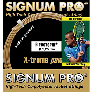 Signum Pro Firestorm 1.25mm (17g) 12m Tennis String Set, Metallic Gold