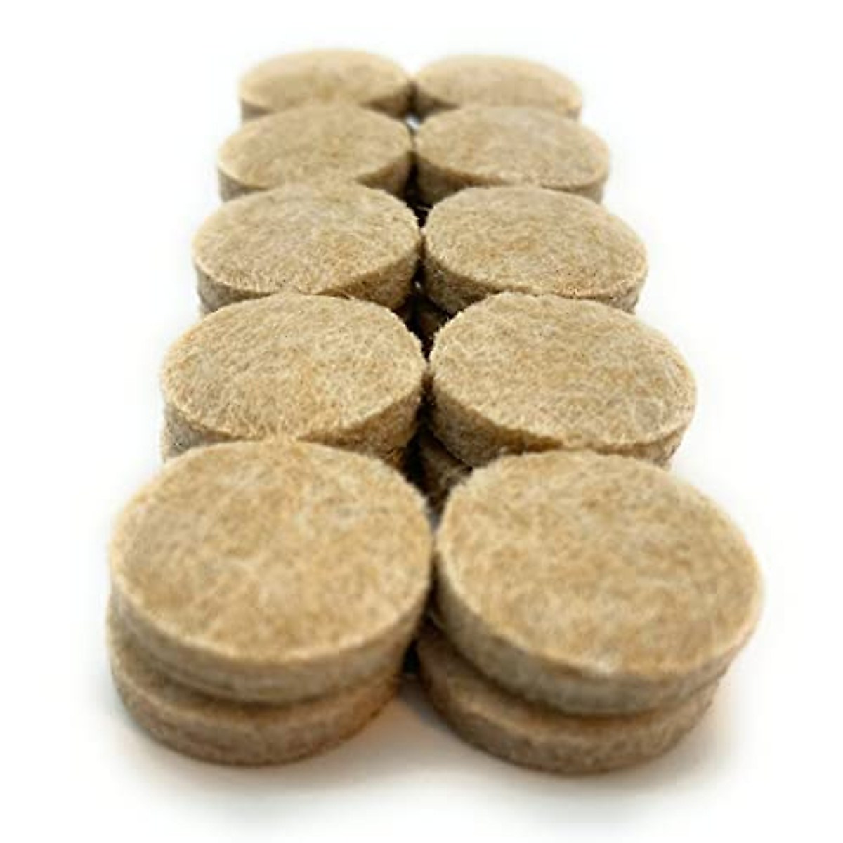Beige Heavy-Duty Self-Adhesive 3/4 in. Felt Pads (20-Pack)-Everbilt