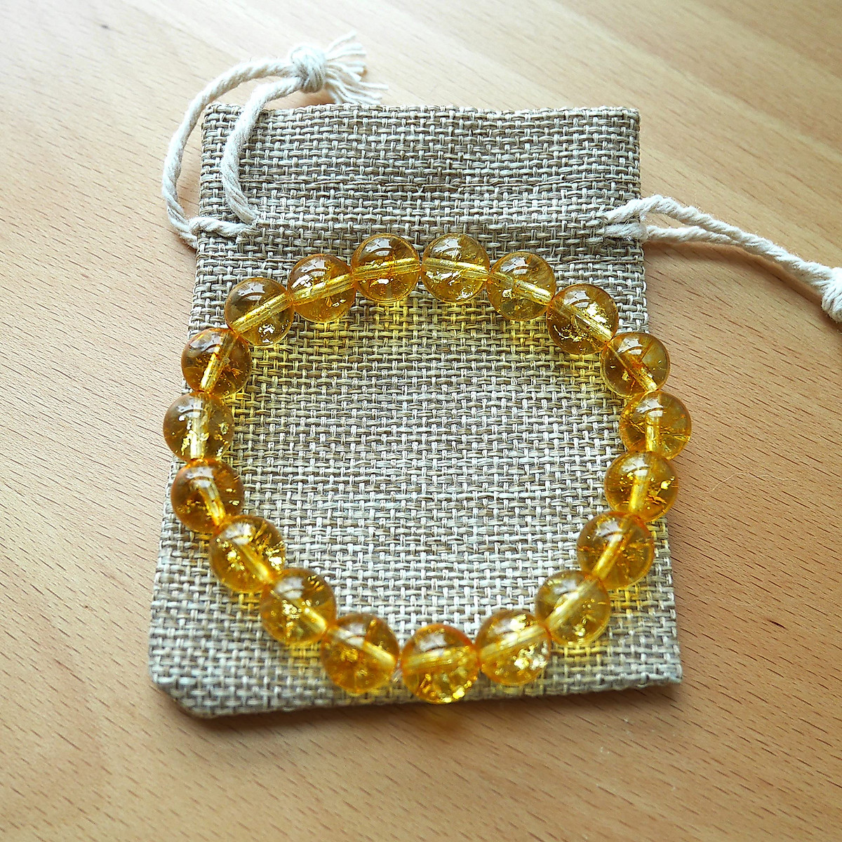 PSEEHEE Natural Chakra Healing Crystal Bracelet, Semi-Precious Gemstone Beads Stretch Women Men Jewelry (Yellow Citrine) (8mm) (8mm Yellow Citrine)