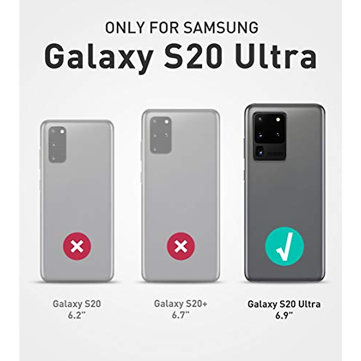 Galaxy S20 Ultra Case, Clayco [Argos Series] Premium Hybrid Protective Wallet Case for Samsung Galaxy S20 Ultra (Built-in Credit Card/ID Card Slot) (Black)