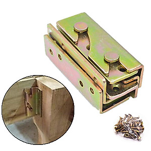 Bed Rail Bracket - Heavy Duty Non-Mortise Fasteners,Set of 4 (Screws Included)