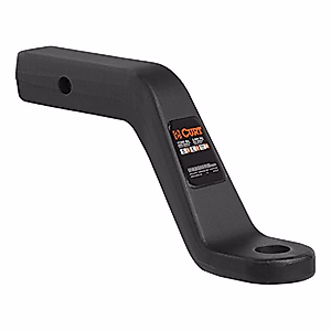 CURT 45342 Forged Trailer Hitch Ball Mount, Fits 2-Inch Receiver, 17,000 lbs, 1-1/4-Inch Hole, 6-Inch Drop, 5-Inch Rise, Carbide Black Powder Coat