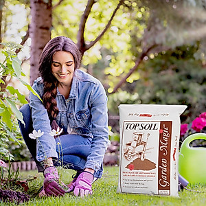 Michigan Peat 40 Pound Bag Garden Magic Organic Planting Potting Top Soil Blend Mix for Indoor and Outdoor Gardening and Landscapes, White