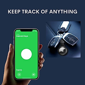 Deluxe AirTag Keychain, Metal and PU Leather Key Ring for Apple AirTag, Air Tag Key Anti-Loss Device (Gold)