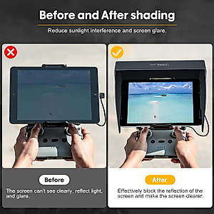 STARTRC Tablet Sun Hood Sunshade for DJI Mini 2 SE/Mavic 3 Classic/Mini 3/Mini 2/Air 2S/Mini 3 Pro Drone Controller Accessories,Suitable for 10.1-11.5 Inch IPad/IPad Air/IPad Pro and Other Tablets