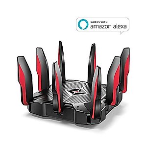 TP-Link AC5400 Tri Band WiFi Gaming Router(Archer C5400X) – MU-MIMO Wireless Router, 1.8GHz Quad-Core 64-bit CPU, Game First Priority, Link Aggregation, 16GB Storage, Airtime Fairness