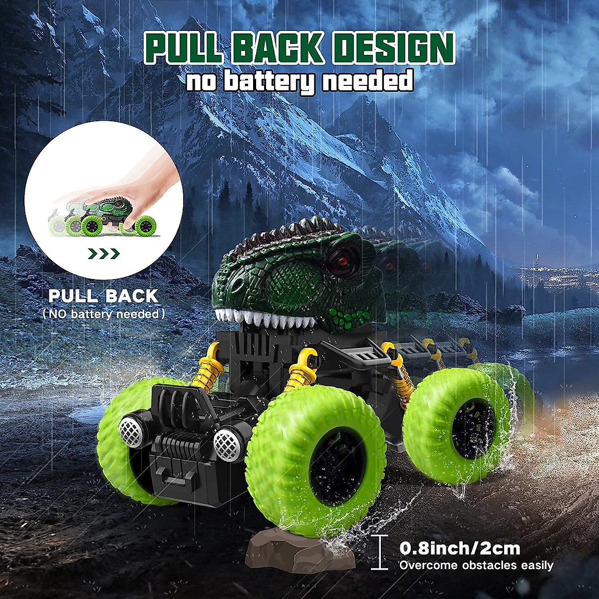 FFTROC Dinosaur Toys for Kids 3-5 Pull Back Cars - Toys for 3 4 5 Year Old Boys Toys Gifts for 3 4 5 Year Old Boy Toys Age 3 4 5 Kids Toys for Boys Birthday Gifts