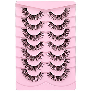 Natural Lash Clusters D Curl False Eyelashes 14mm Wispy Individual Lashes Extensions DIY Mink Lashes Multipack by calphdiar