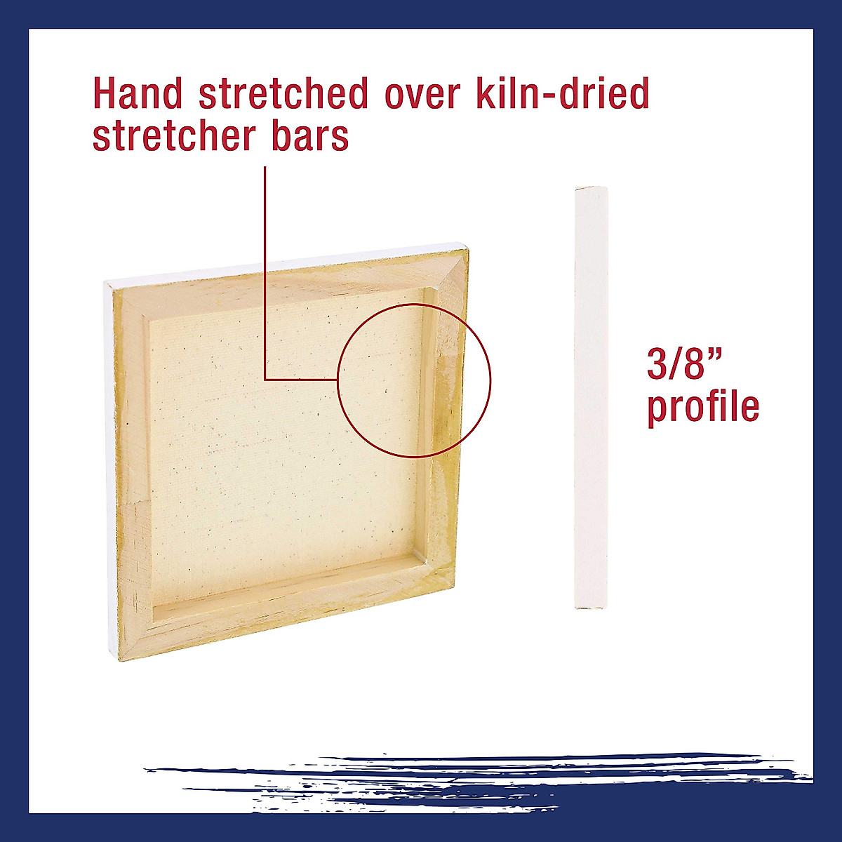 U.S. Art Supply Mini Stretched Canvas 10-Ounce Primed Variety Rectangular Assortment (8-Mini Canvases -1" x2-3/8, 2x2-3/4, 2-3/8x3-1/8, 2-7/8x3-5/8, 3-1/4x4, 3-5/8x4-3/8, 4x4-3/4, 4-3/8x5-1/8