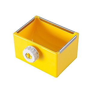 Cage Feeder Food & Water Hay Bowl Dish Bin Feeder, Small Animal Supplies for Rabbit Guinea Pig Chinchilla Hamster Ferret (Blue)