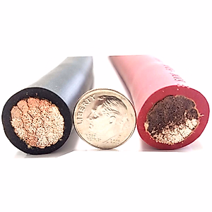 AC/DC WIRE AND SUPPLY 4/0 Solar Battery Cables 1 RED/ 1 Black 4/0 6" EA Sealed Wind,RV, Inverter USA