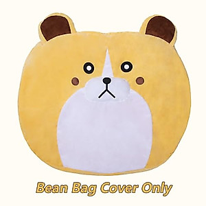 Kids Bean Bag Chair Stuffed Animal Toy Storage Bag for Kids,X-Large Extra Soft Boys Girls Toys Storage Bags,Storage Organizer Beanbag Chairs with Zipper, 33×27×17 Inch Dog (Cover Only)