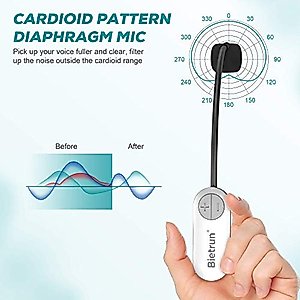 Bietrun UHF Wireless Microphone Headset, 165ft Range, Working Time 6H, 1/4''Plug, Wireless Headset Mic ＆Handheld Mic 2 in 1, for Karaoke Speaker, Amplifier, Mic Speakers, PA System, Teaching, Fitness