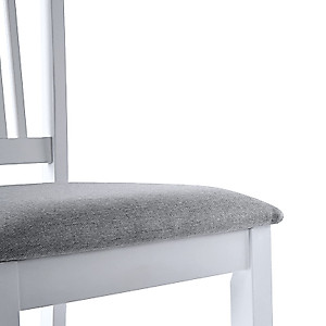 DUHOME Wood Bar Stools Set of 2, Counter Height Chairs Upholstered Barstool with Backrest Farmhouse Counter Stools for Kitchen Islands, White