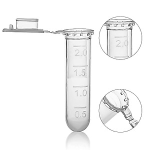 Eldwviz 100pcs 2mL Plastic Vial Tube Sample Storage Container Fragrance Beads Liquid