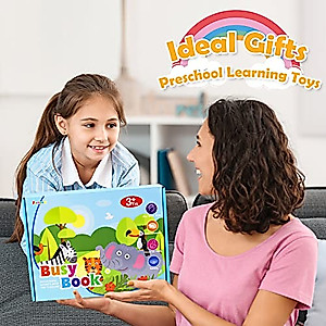 Foayex Montessori Toys for Toddlers Learning - Educational Toddler Books Activities, Preschool Learning Toys Activity Book, Autism Toddler Toys Kids Book Birthday Gifts for 3 4 5 Year Old Boys & Girls