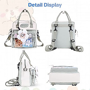 JQWSVE Kawaii Backpack with Kawaii Pins & Accessories Kawaii Aesthetic Backpack Cute Ita Bag Japanese Backpack JK Uniform Bag