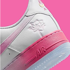 Nike Men's Air Force 1 07 PRM White/Lotus Pink-Yellow Gold (FD0778 100) - 11