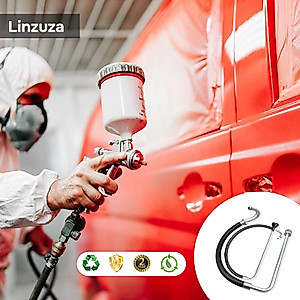 LINZUZA Airless Paint Sprayer Stainless Steel Suction Hose Tube and Reflux Line Sets Compatible with Graco 390 395 490 495 595, Tongshan T300 500 Spraying Machine Paint Accessories/Line Paint