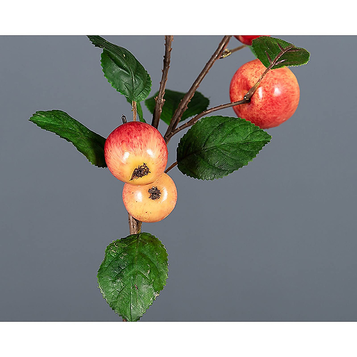GWOKWAI 3Pcs Artificial Apple Branch, 19In Fake Apple Tree Simulation Lemon Branches with Artificial Fruit Apple for Home Wedding Party Garden Decoration Flower Arrangement Art