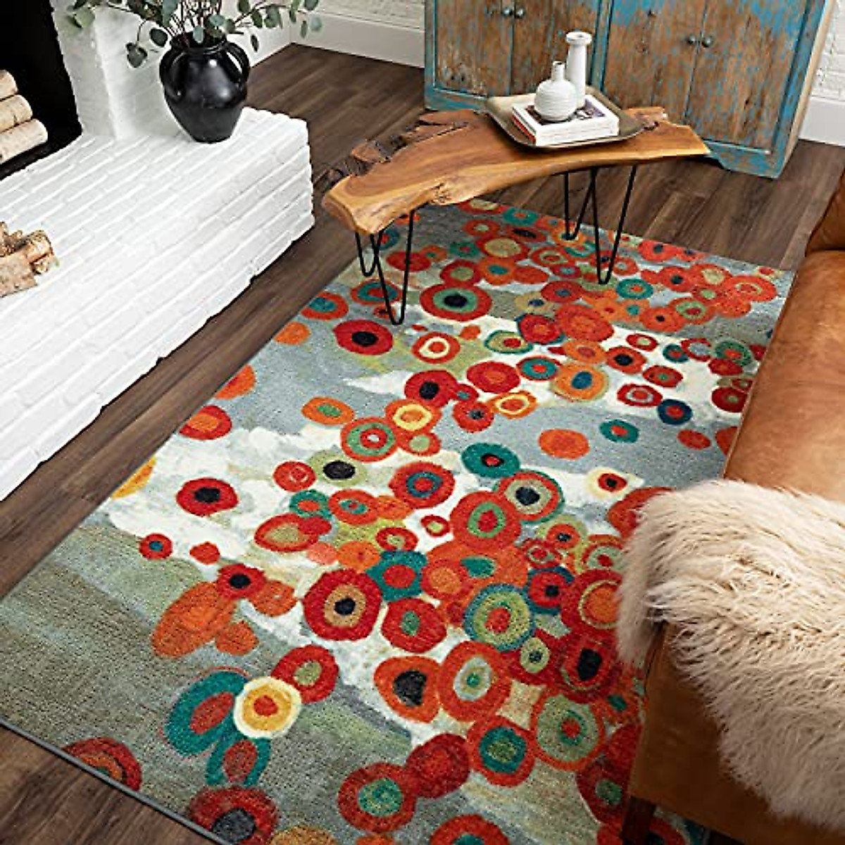 Mohawk Home Tossed Floral Area Rug, 5 x 8 ft, Multicolor