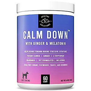 Probiotics for Dogs & Calming Chews Bundle - 60 Soft Chews Each - Dog Probiotics and Digestive Enzymes with Anti-Anxiety Relief Chews - Vet Strength Pet Supplement - Made in USA