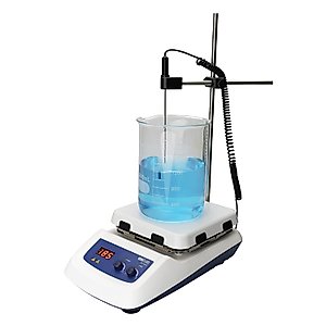 ONiLAB 8050122211 550C Magnetic Hotplate Stirrer Max Heating Temperature to 550℃ Speed 1500rpm, White, Glass Ceramic