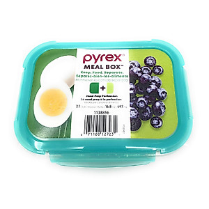 PYREX Divided Glass Storage Rectangle Small, 1 EA