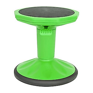 Flash Furniture Carter Adjustable Kids Flexible Active Stool for Classroom and Home with Non-Skid Bottom, 14"-18" Seat Height, Set of 1, Green
