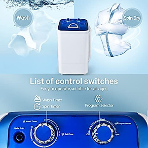 Spexlb Portable Mini Compact Washing Machine, SPB38-1401, Blue