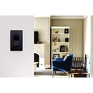 GE Enbrighten Add On Switch with QuickFit and SimpleWire, GE Z-Wave and GE Zigbee Smart Lighting Controls, Works with Alexa, Google Assistant, SmartThings, Wink, NOT A STANDALONE SWITCH, 47186, Black