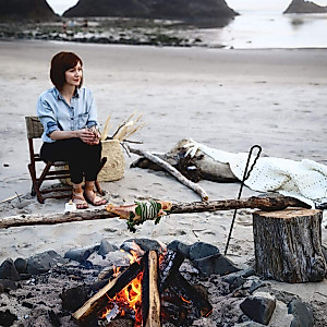 BBQMFG 30 Inch Long Fire Poker for Fire Pit and Fireplace, Outdoor fire Pit Poker Stick, Rust Resistant Black Finish, Minimalism Style…