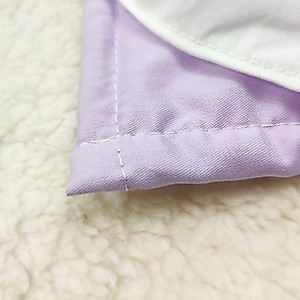 Brandream Luxury Purple Crib Bedding Set for Girls Elegant Princess Nursery Bedding Solid Sweet Ruffle Comforter 3 Piece, 100% Cotton