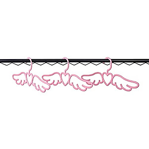 Plastic Clothes Hanger Heart Hangers Space Saving Cute Hangers for Outside Clothes Closet for Shirt Suit Coat 10PCS (Pink)