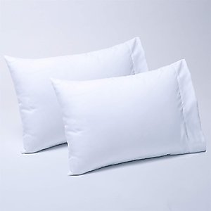 CaSaJa 2 Pack White Soft Toddler Pillowcases, 14"x20", Fits Toddler Travel Baby Pillow Sized 12"x16" 13"x18" 14"x19", Kids Bedding Pillow Cover, Envelope Closure Machine Washable and Easy Care