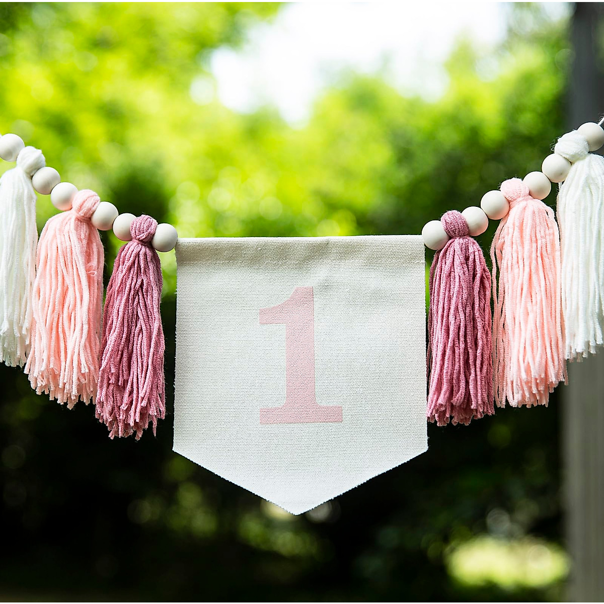 Pink 1st Birthday high chair Banner - First Birthday Decorations For Girl'S 1st Birthday, Blush Pink Cake Smash Garland, Boho 1st Birthday Decor, 1st Birthday Tassel Banner, 1st Birthday Photo Booth