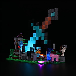 BrickBling LED Light Compatible with Lego The Sword Outpost 21244 Building Toy Set; Creative Light Compatible with Lego 21244-Lights Only, No Bricks