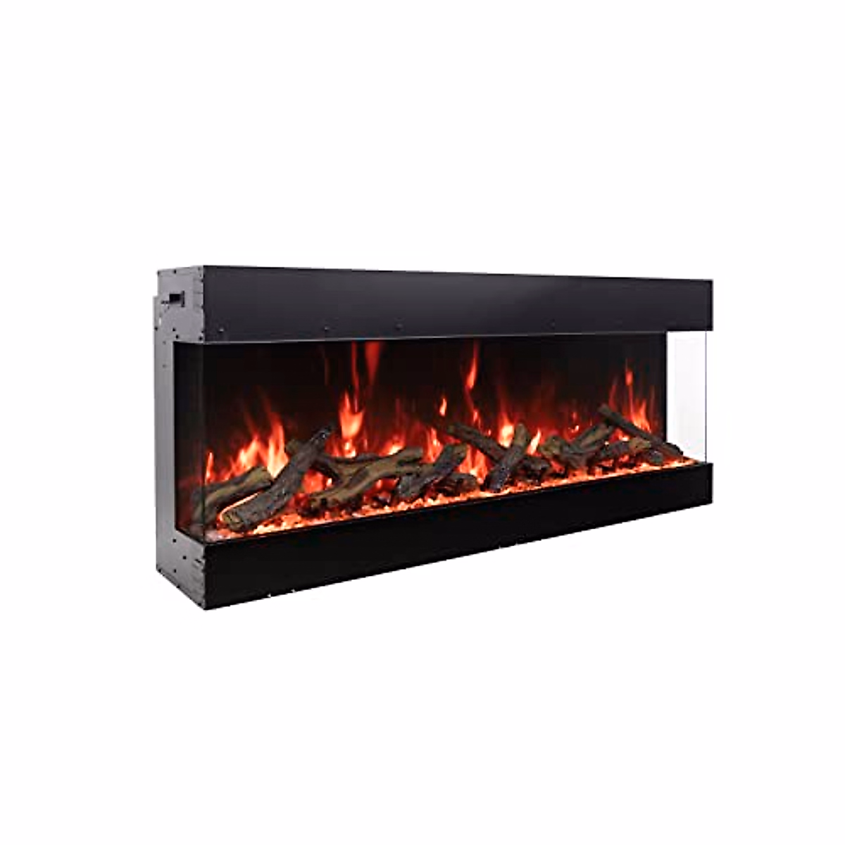 Amantii TRV-45-BESPOKE Tru View Bespoke - 45" Indoor/Outdoor 3 Sided Electric Fireplace, WiFi, Bluetooth, Speaker, and a Selection of Media Options