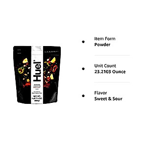 Huel Hot and Savory Instant Meal Replacement - Sweet and Sour - 14 Scoops Packed with 100% Nutritionally Complete Food, Including 24g of Protein, 14g of Fiber, and 27 Vitamins and Minerals