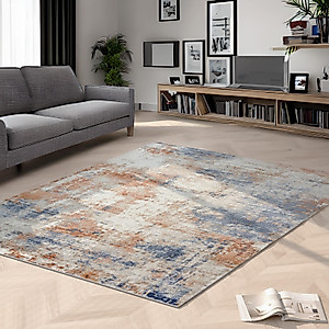 FairOnly 5x7 Area Rug Modern Abstract Rugs for Living Room Bedroom Rugs Persian Boho Area Rug, Non-Slip Non-Shedding Rugs Vintage Rugs,Bohemian Large Area Rug Floor Carpet Mat,5X7